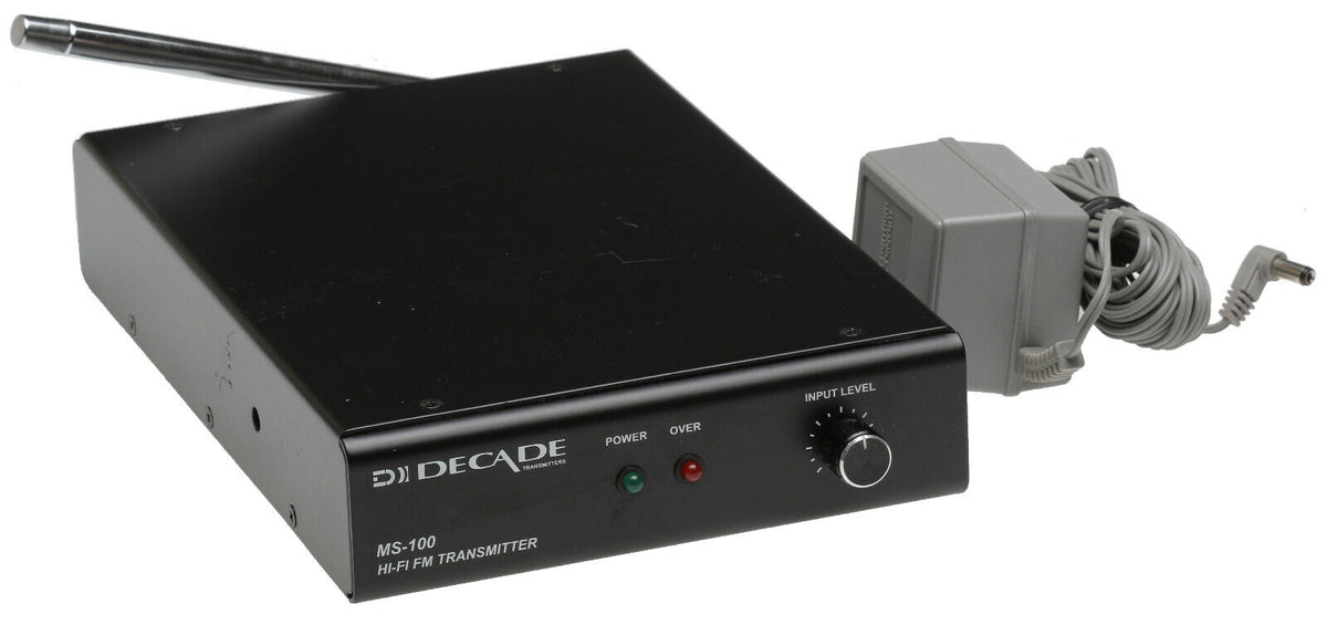 Decade MS-100 FM Mono Professional Grade Low Power Audio Transmitter C ... Decade MS-100 FM Mono Professional Grade Low Power Audio Transmitter C ...