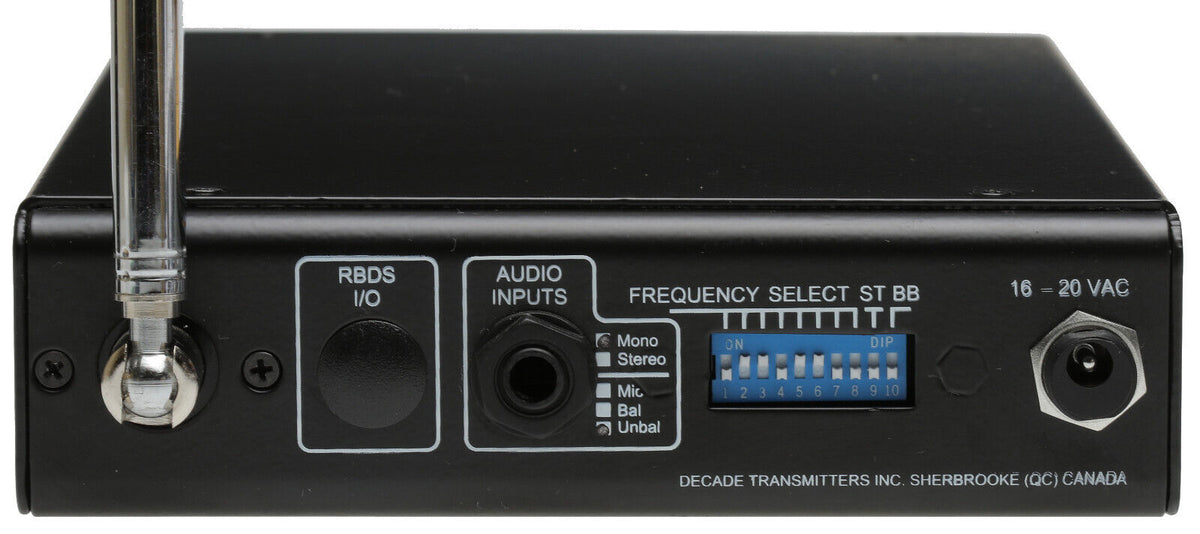 Decade MS-100 FM Mono Professional Grade Low Power Audio Transmitter C ... Decade MS-100 FM Mono Professional Grade Low Power Audio Transmitter C ...