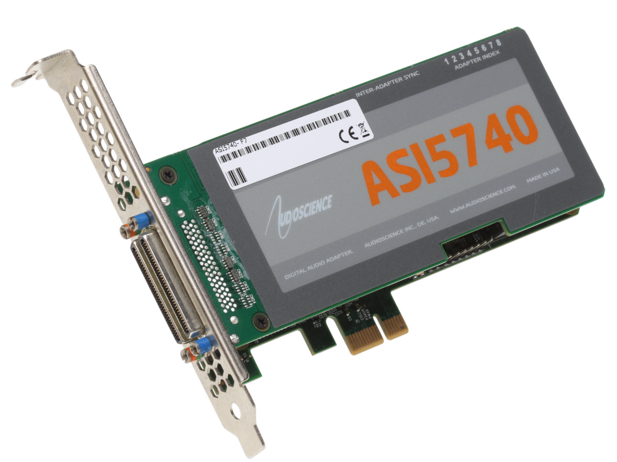 AudioScience ASI5740 Broadcast 4 Channel In/Out Balanced Analog PCIe S ...